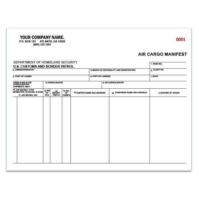 Cargo Manifest Form Multipart Carbonless Copies DesignsnPrint Cargo Manifest Form Multipart Carbonless Copies DesignsnPrint