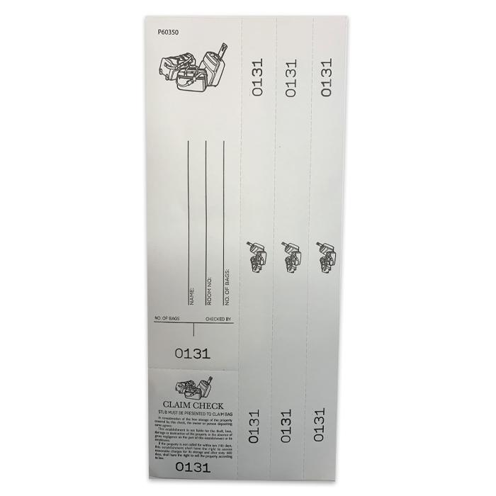 Baggage Claim Check Tag With Cohesive Back Pre printed Numbered 3 Baggage Claim Check Tag With Cohesive Back Pre printed Numbered 3