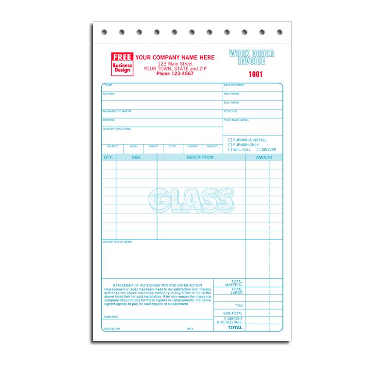 Glass Installation And Repair Invoice Forms DesignsnPrint